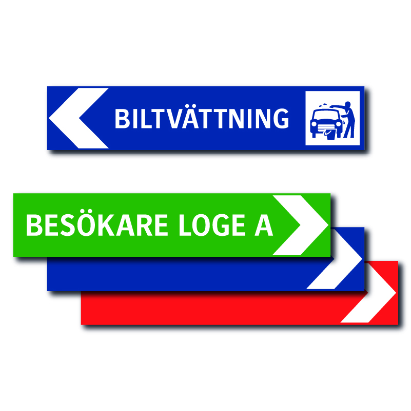 Din egen skylt för stolpmontage, 500x100mm