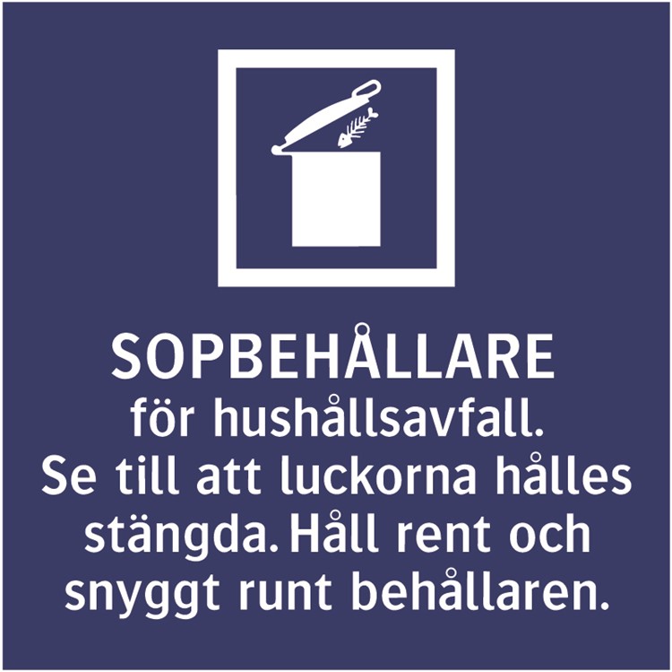 Skylt för vägmontage, 225x225mm